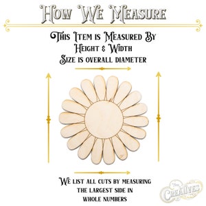 Daisy Wood Cutout-detailed-flower Cutout-laser Cut-choose A Size-diy ...