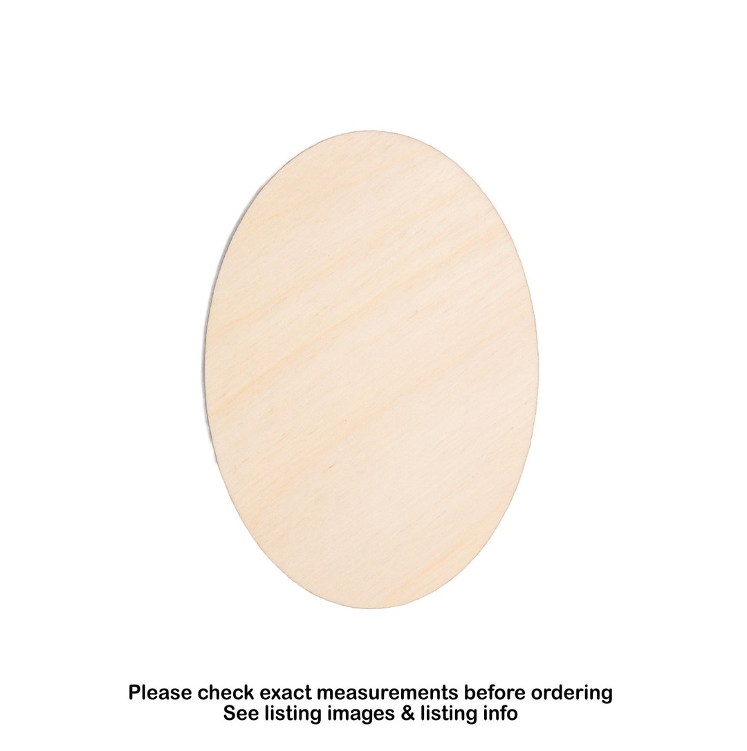 Oval Blank Wood Cutout-oval Shapes-unfinished Wood-various Sizes-diy ...