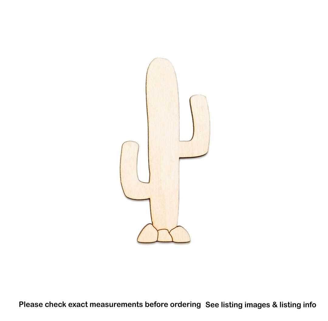 Cactus-blank Wood Cutout-saguaro Cactus-desert Plants-various Sizes-diy ...