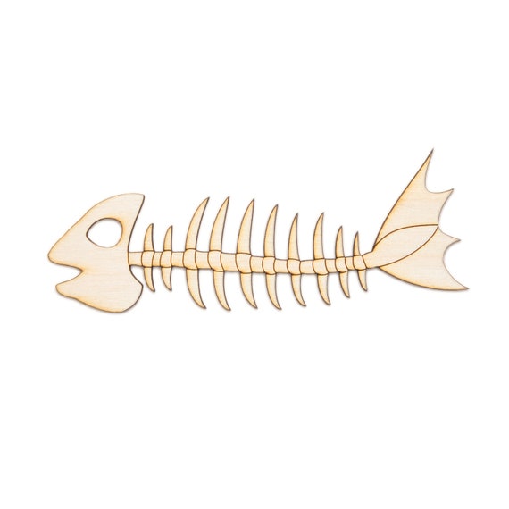 Fish Bones Wood Cutout-wooden Fish Shape-various Sizes-fish - Etsy