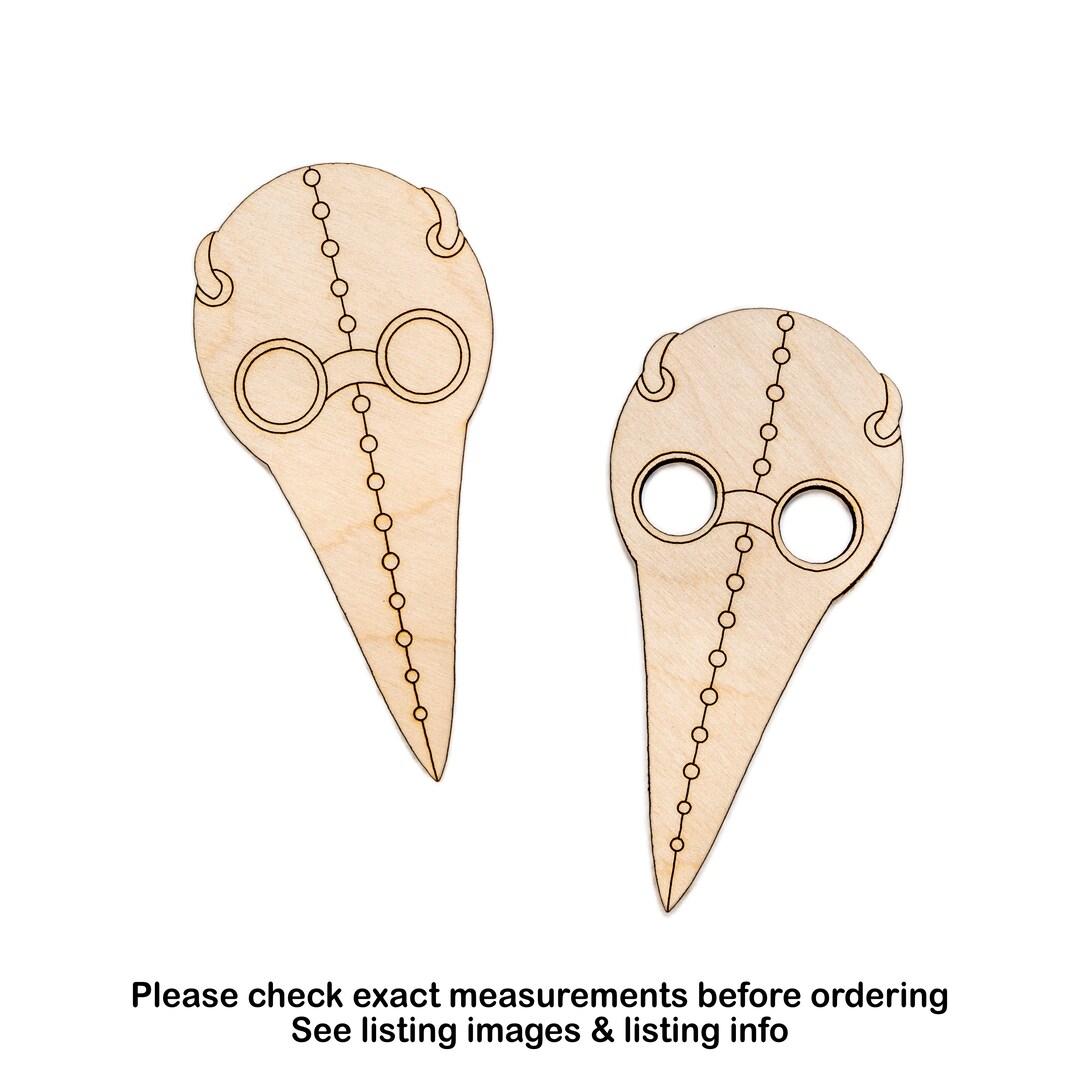 Plague Dr. Mask Detail Wood Cutout-bird Mask-two Design Options ...