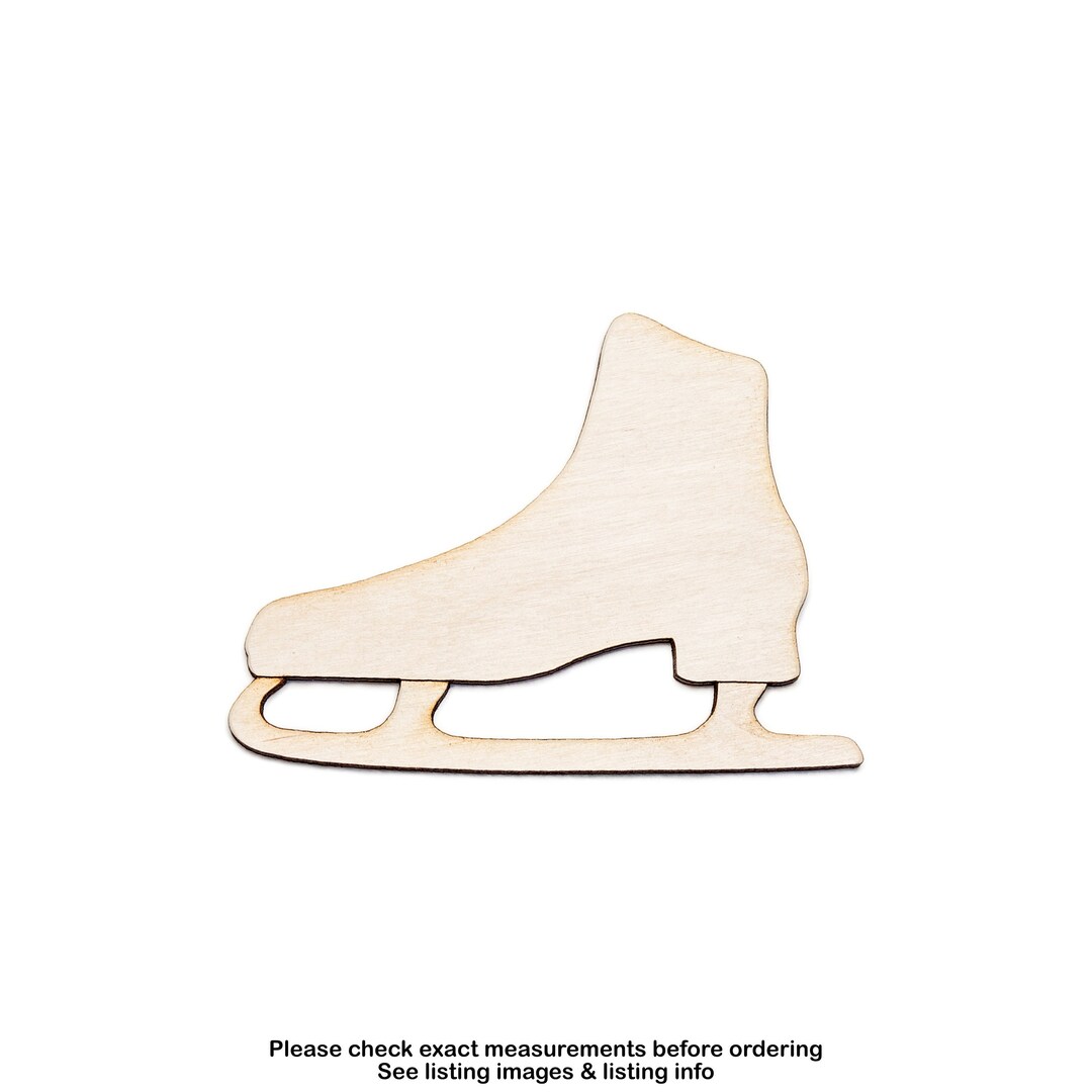 Ice Skate-blank Wood Cutout-ice Skating Decor-skating Theme-various ...