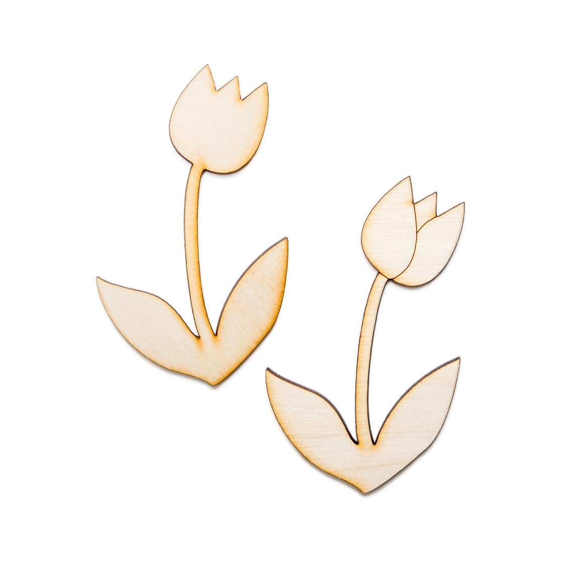 Tulip Flower-wood Cutout-spring Flowers Decor-two Design - Etsy