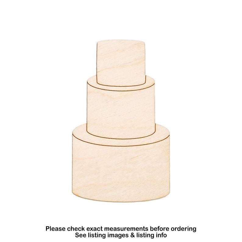 Three Tier Cake Wood Cutout-wedding Cake Shapes-various Sizes-diy ...