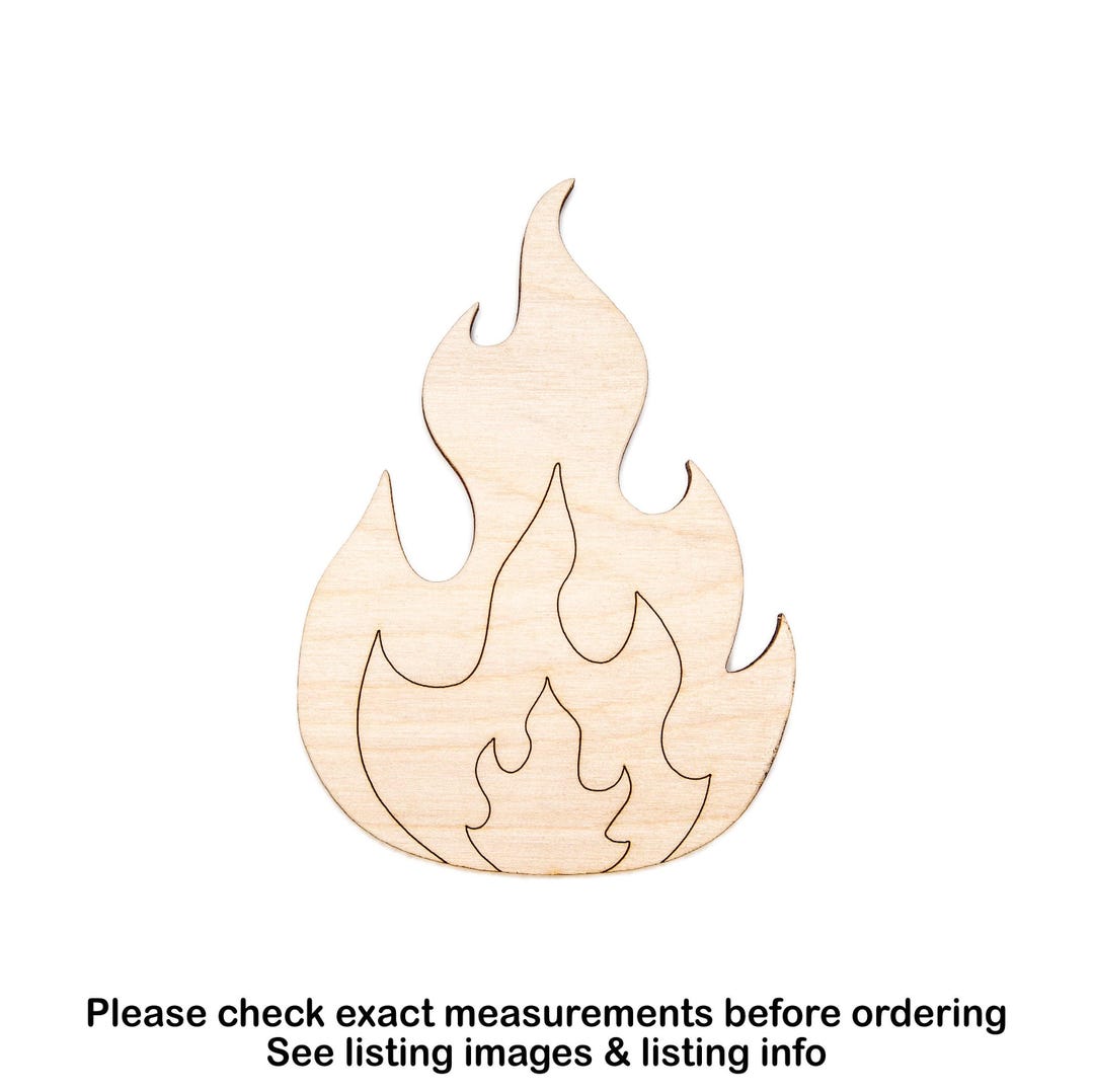 Fire Detail Wood Cutout-camp Fire-various Sizes-diy Paint Crafts-torch ...