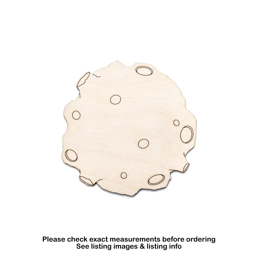 Meteor-round-detail Wood Cutout-space Rock Decor-comet-various Sizes ...