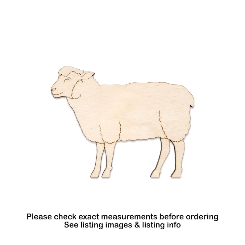 Sheep Wood Cutout-sheep Standing-various Sizes-diy Crafts-farm Animals ...