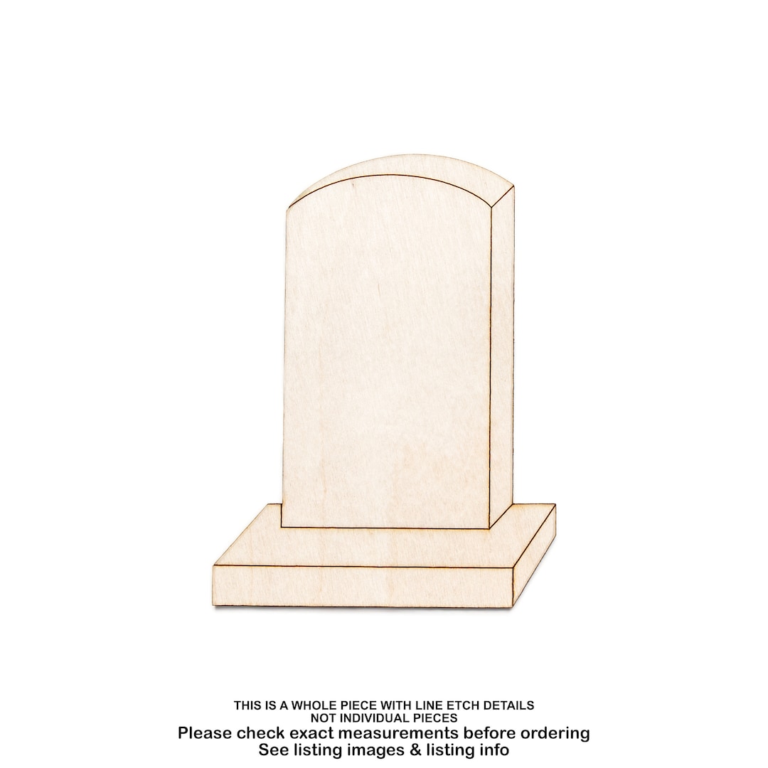 Traditional Tombstone-wood Cutout Lined-grave Stone-halloween Decor ...