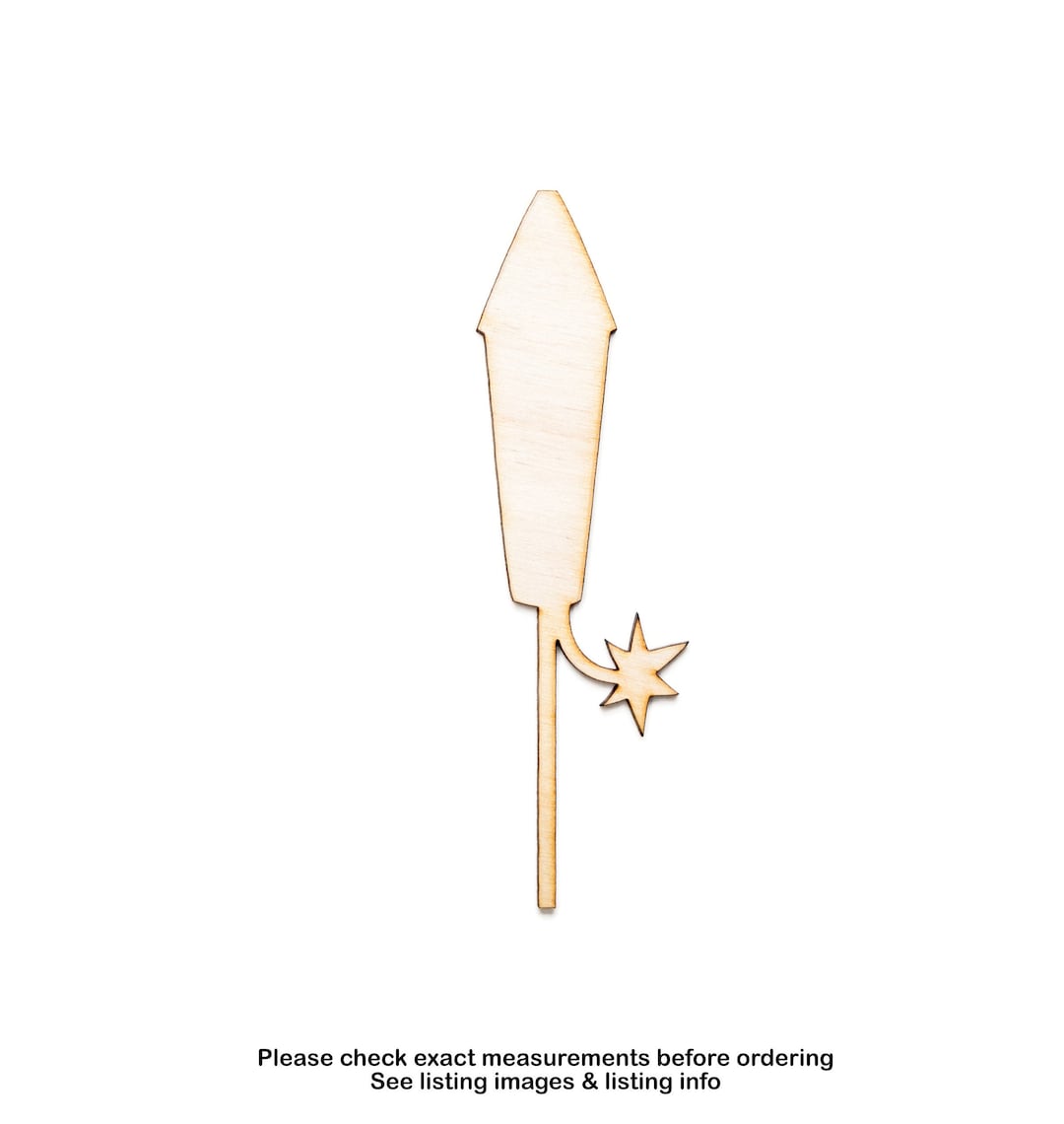 Rocket Firework Blank Wood Cutout-fireworks Wood Decor-patriotic Decor ...