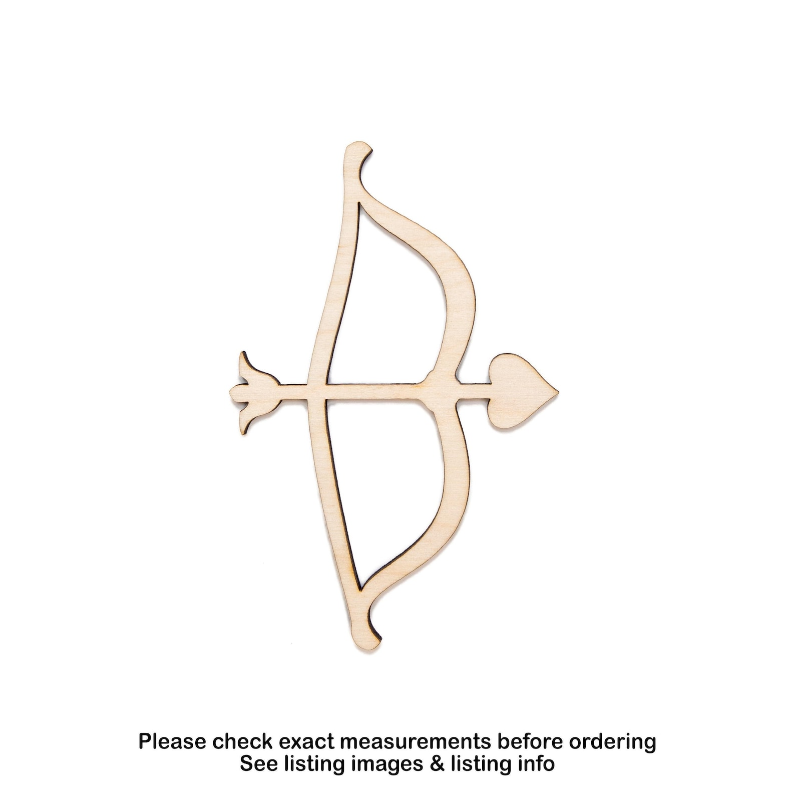 Bow and Arrow Blank Wood Cutout - Laser Cut Unfinished Craft Shape ...