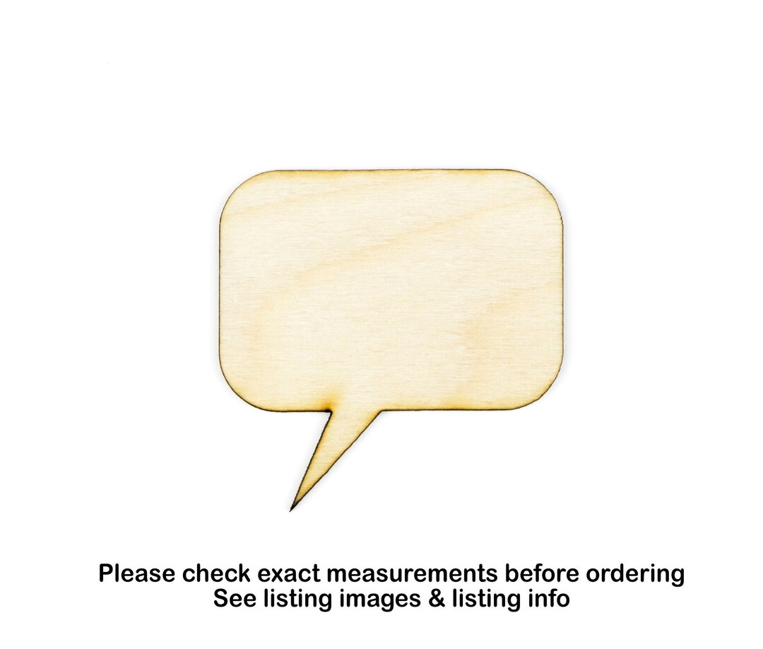 Basic Square Speech Bubble-choose A Size-diy Crafts-comic Bubbles-party ...