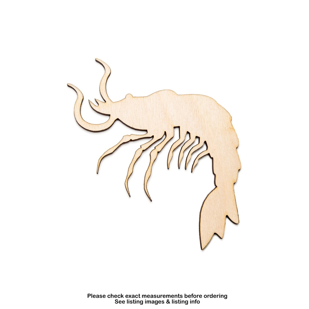Shrimp-blank Wood Cutout-sea Creatures Wood Decor-shrimp Theme Decor ...