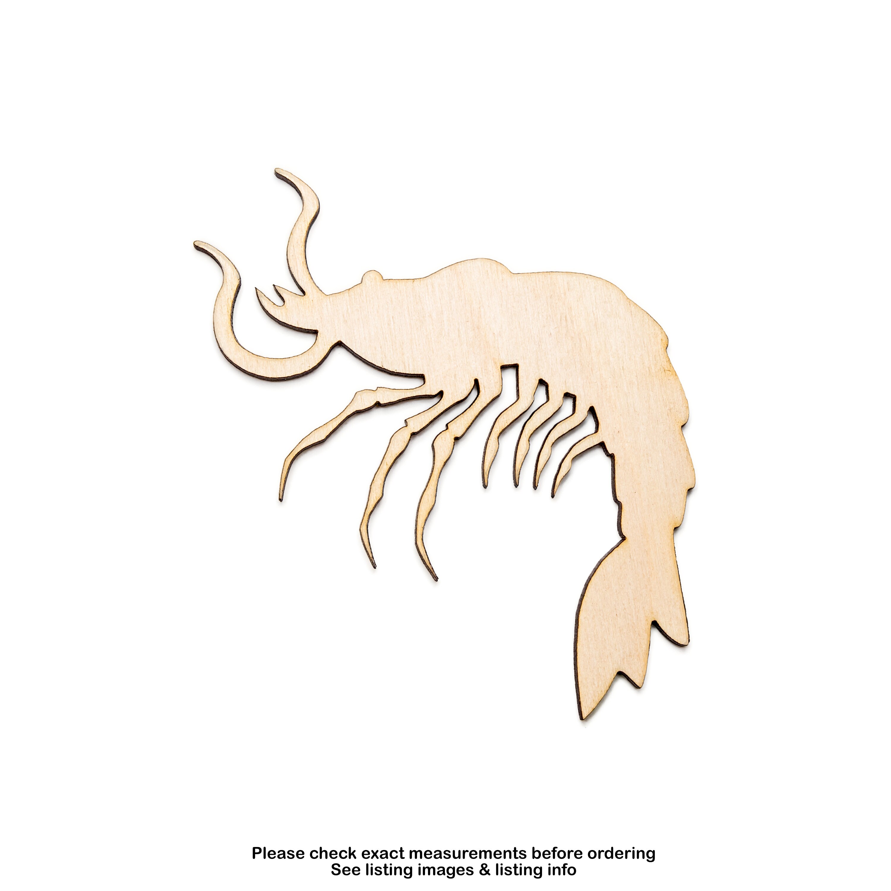 Shrimp-blank Wood Cutout-sea Creatures Wood Decor-shrimp Theme - Etsy