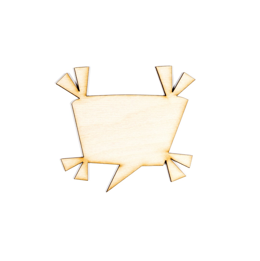 Excited Speech Bubble Wood Cutout-unfinished-various Sizes-diy Crafts ...
