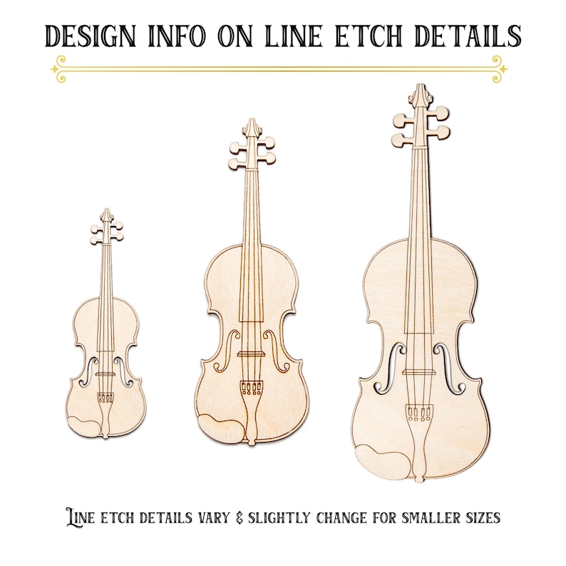 Violin Detail Wood Cutout Musical Instruments Theme Decor Musician ...