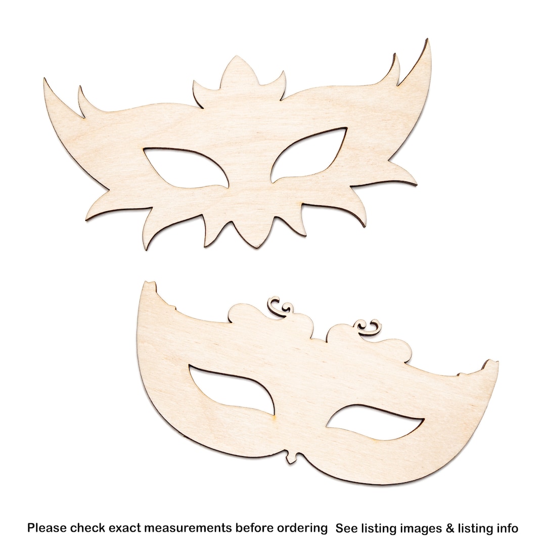 Masquerade Eye Mask Blank Wood Cutout-wooden Mask-masquerade Party ...
