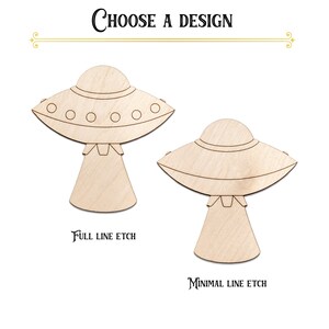 UFO Space Ship With Beam-wood Cutout-alien Ship-various Sizes-diy ...