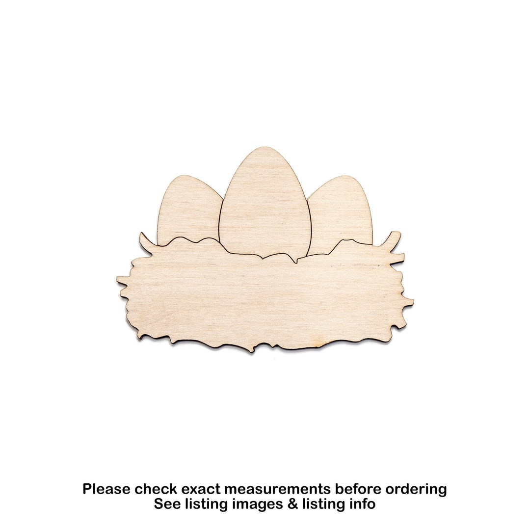 Birds Nest Wood Cutout-nesting Decor-spring Crafts-various Sizes-diy ...