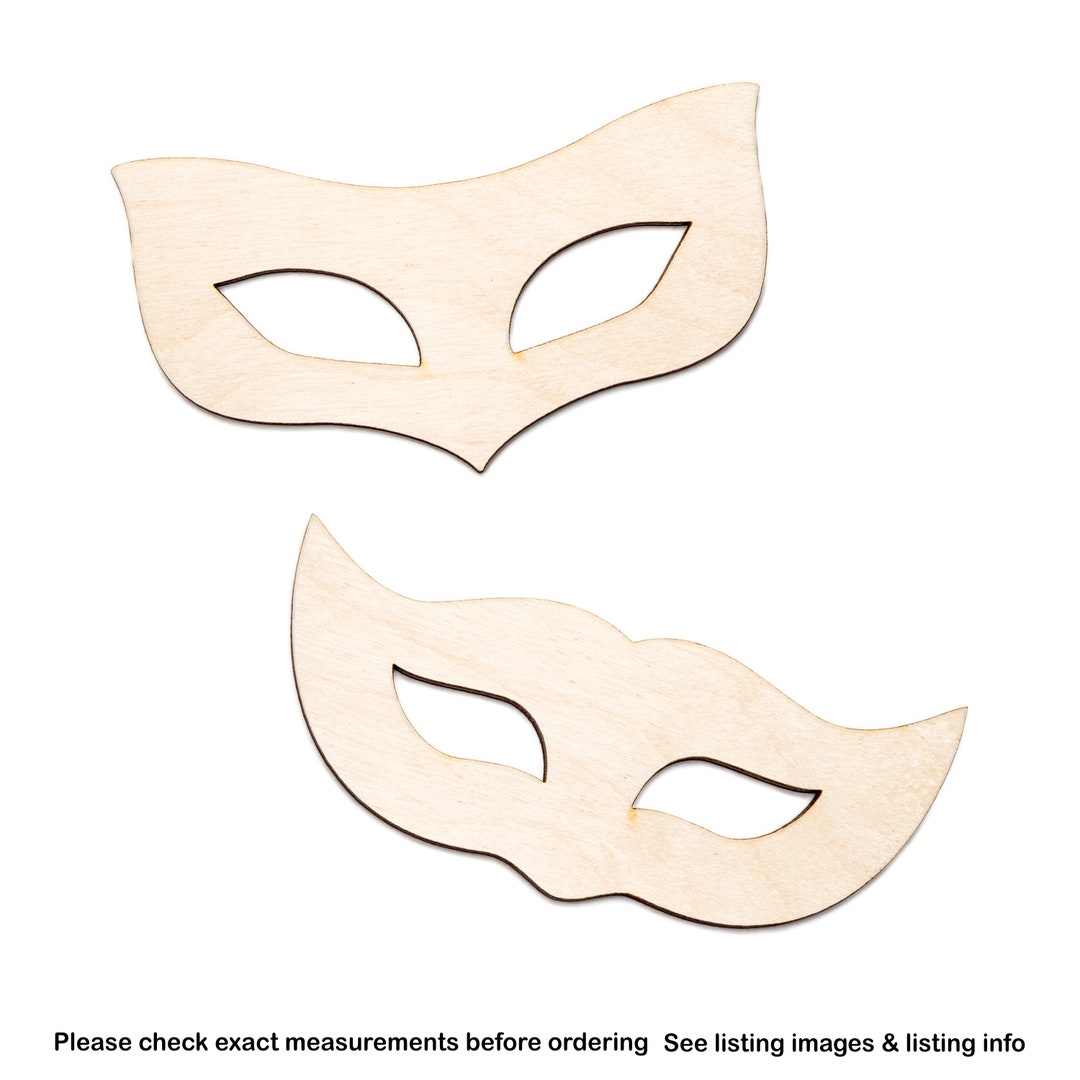 Masquerade Simple Eye Mask-blank Wood Cutout-wooden Mask-masquerade ...