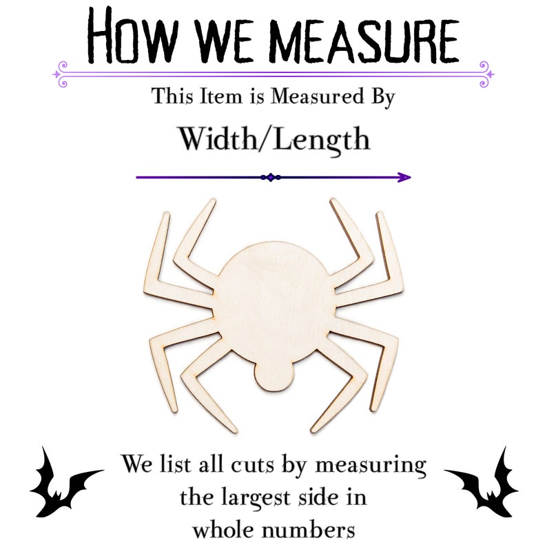 Spider-blank Wood Cutout-cute Spider-chunky Spider - Etsy