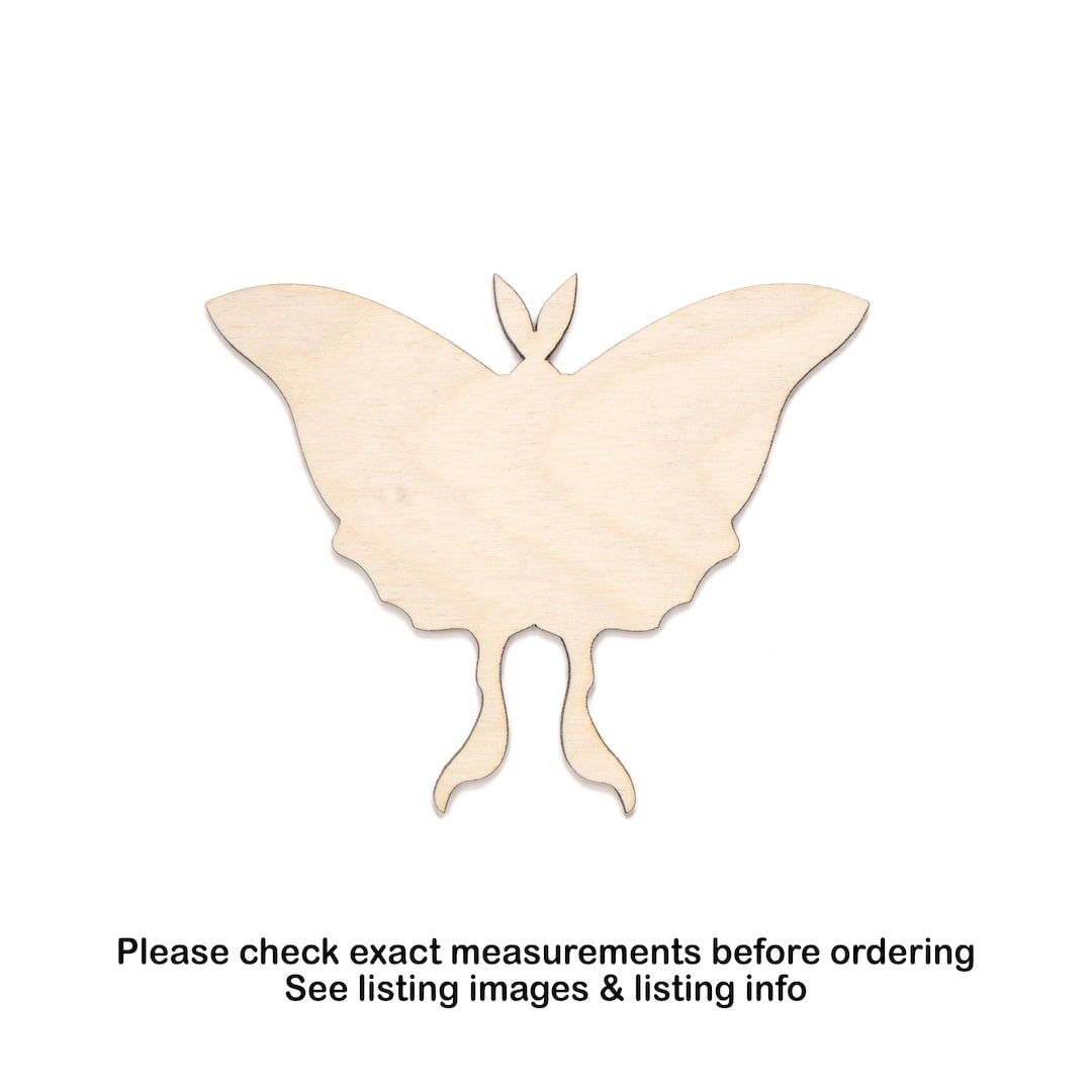 Luna Moth Blank Wood Cutout-moths and Butterflies Decor-various Sizes ...