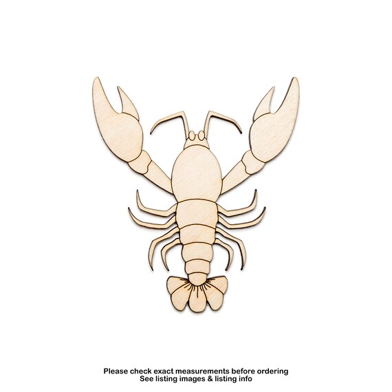 Lobster-detail Wood Cutout-sea Creatures Wood - Etsy