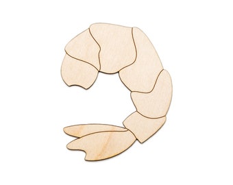 Shrimp Shape, MULTIPLE SIZES, Laser Cut Langoustine, Cutout Shapes ...