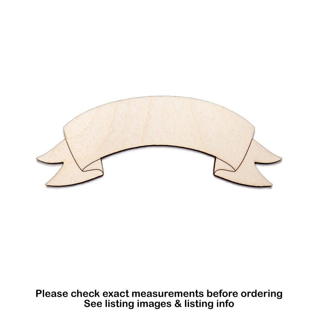 Banner Arched-wood Cutout-banner Ribbon Design-announcement Decor ...