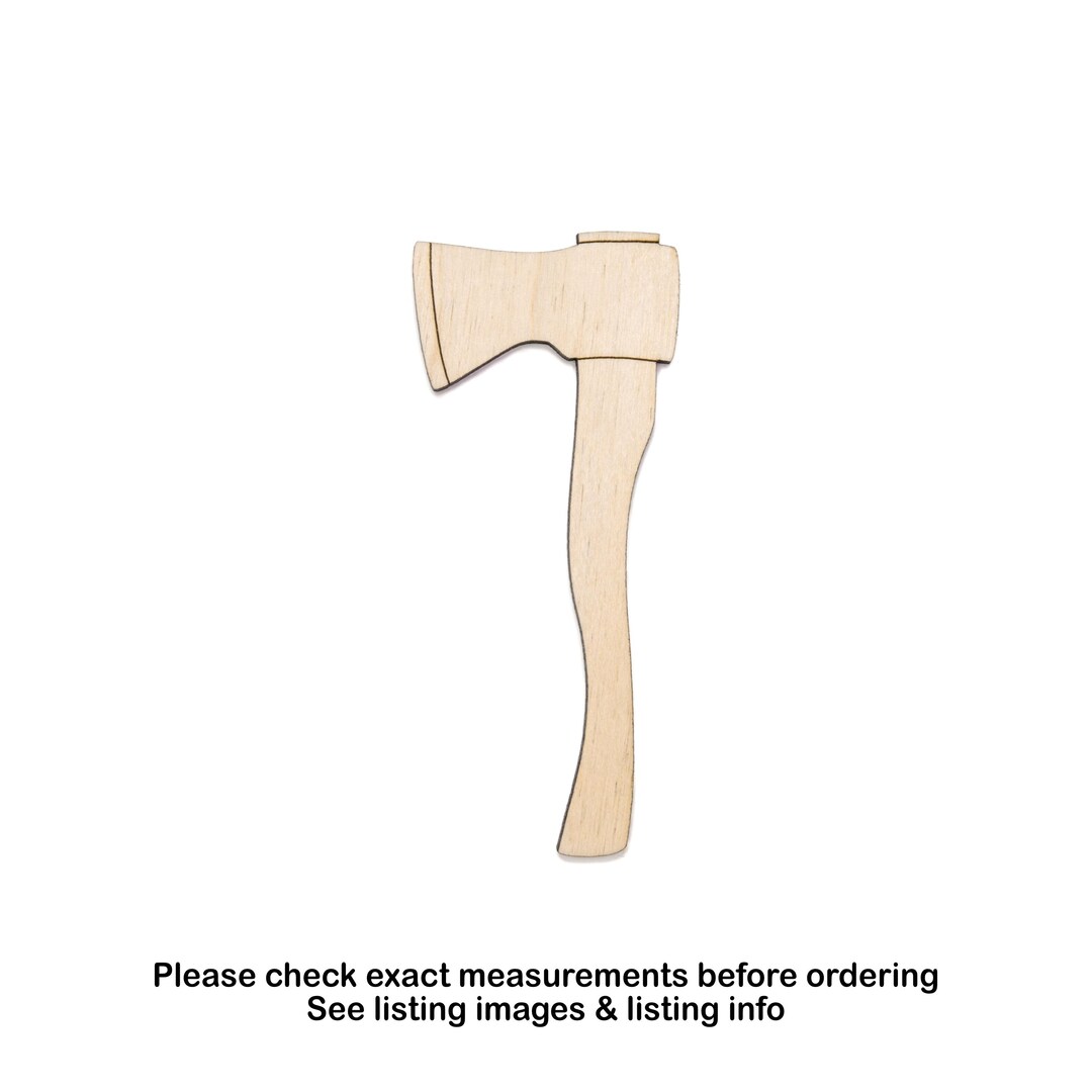Axe Detail Wood Cutout-axe Silhouette-various Sizes-diy Crafts ...