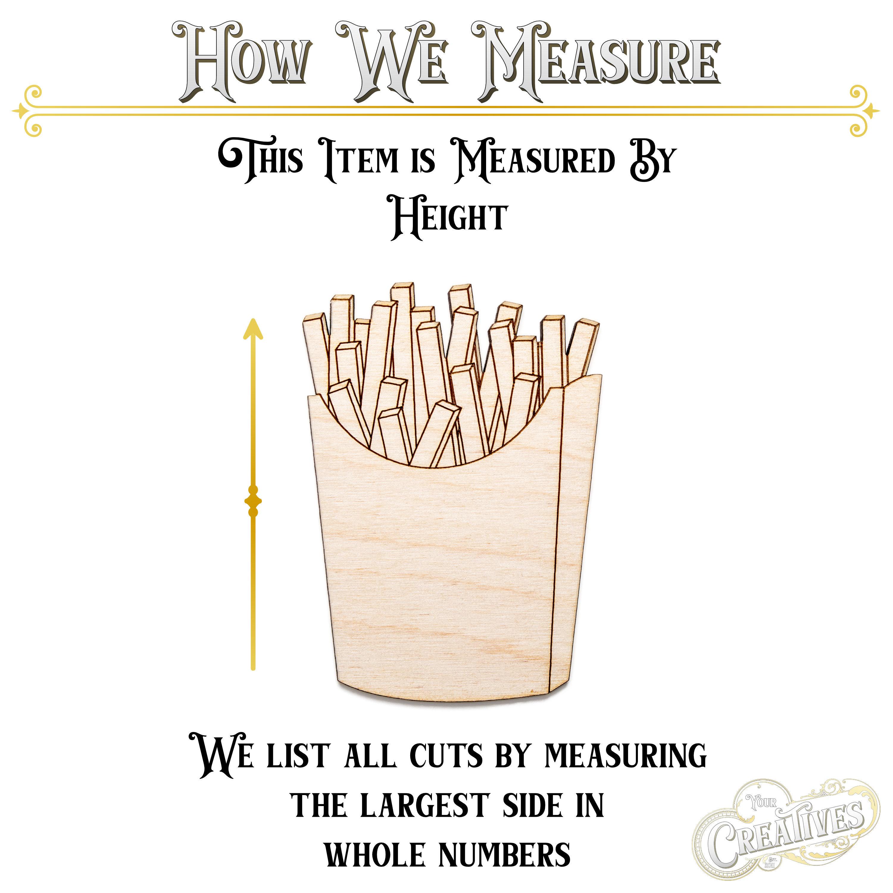 Fries Wood Cutout-detail-fast Food Wood Decor-various Sizes-fast Food ...