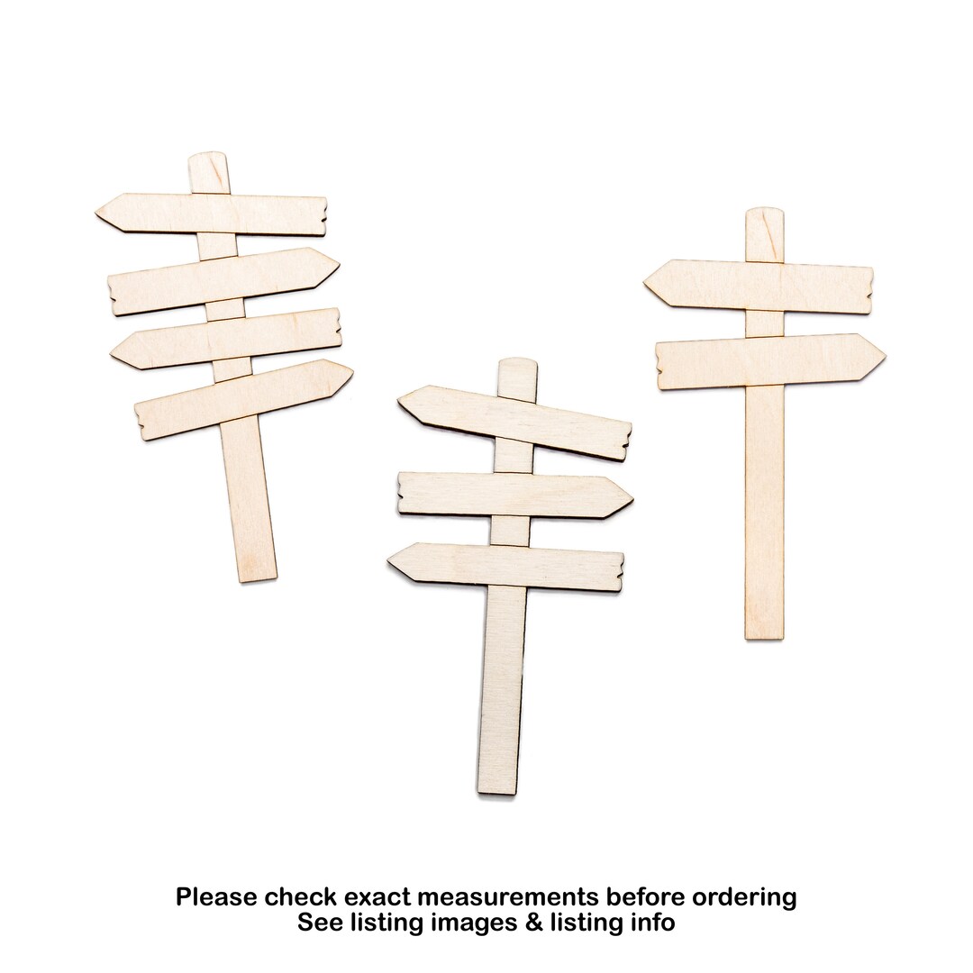Arrow Planks Sign Post-wood Cutout-three Design Options-signs and Posts ...