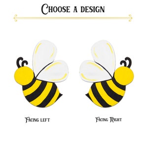 Cute Bee Side View Painted Wood Cutout-choose A Size-diy-bee Decor-bee ...