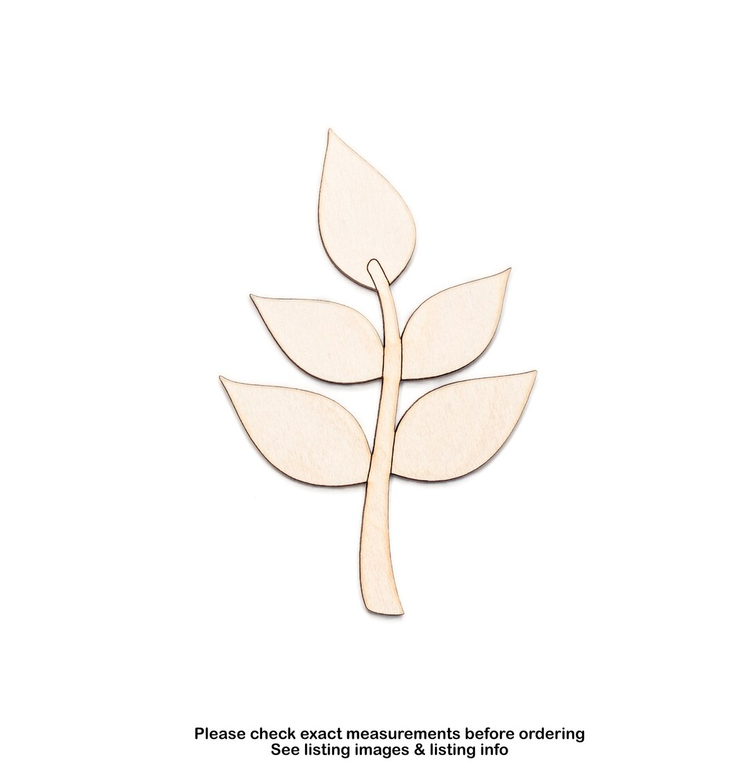 Olive Branch-wood Cutout-plants and Flowers-peace Branch-various Sizes ...