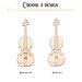 Violin - Detail Wood Cutout Musical Instruments Theme Decor Musician ...