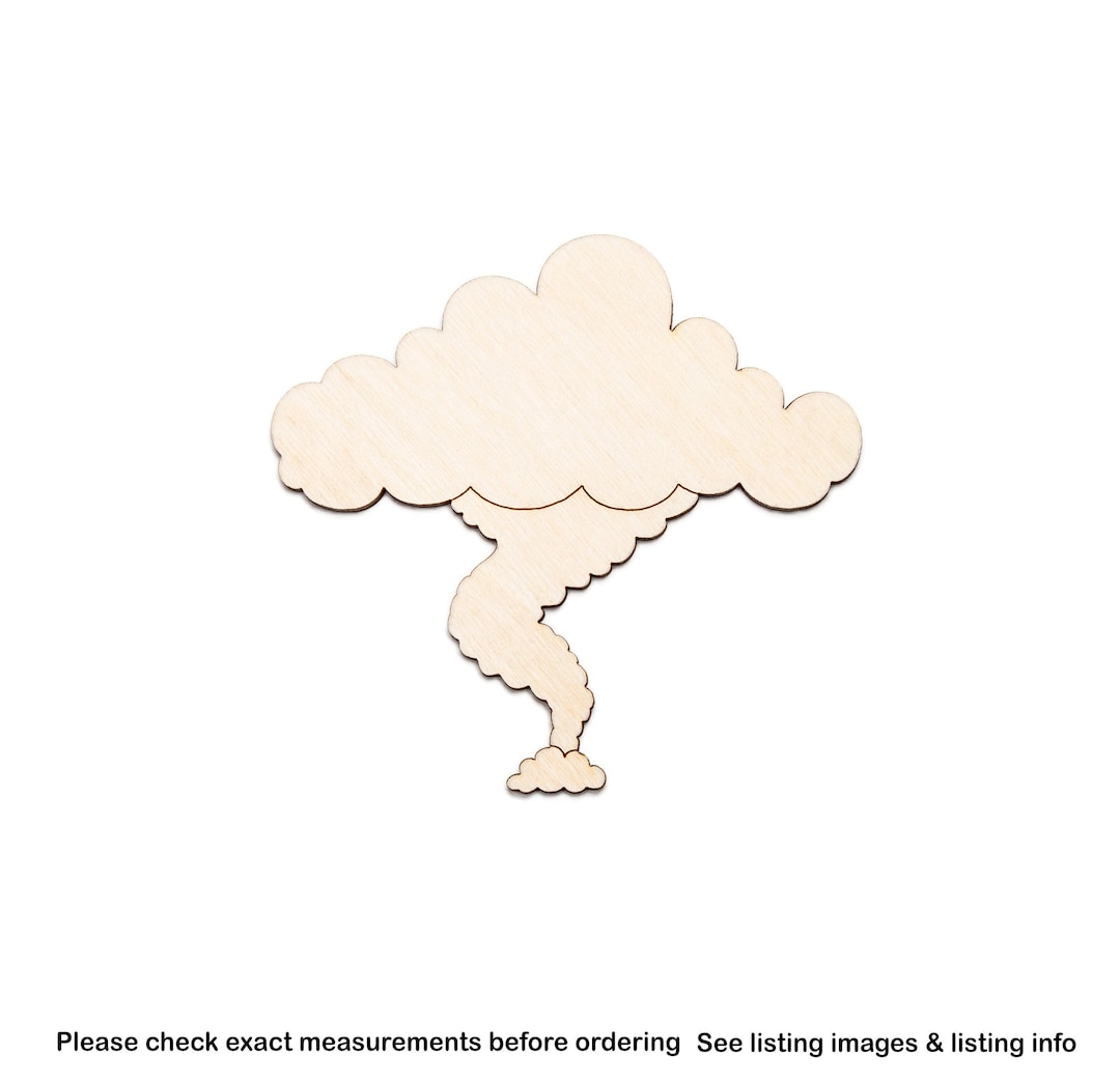 Tornado Cloud-wood Cutout-stormy Weather Decor-tornado Theme Decor ...