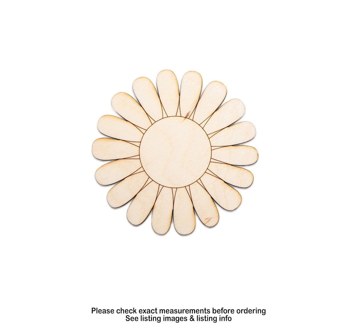 Daisy Wood Cutout-detailed-flower Cutout-laser Cut-choose A - Etsy