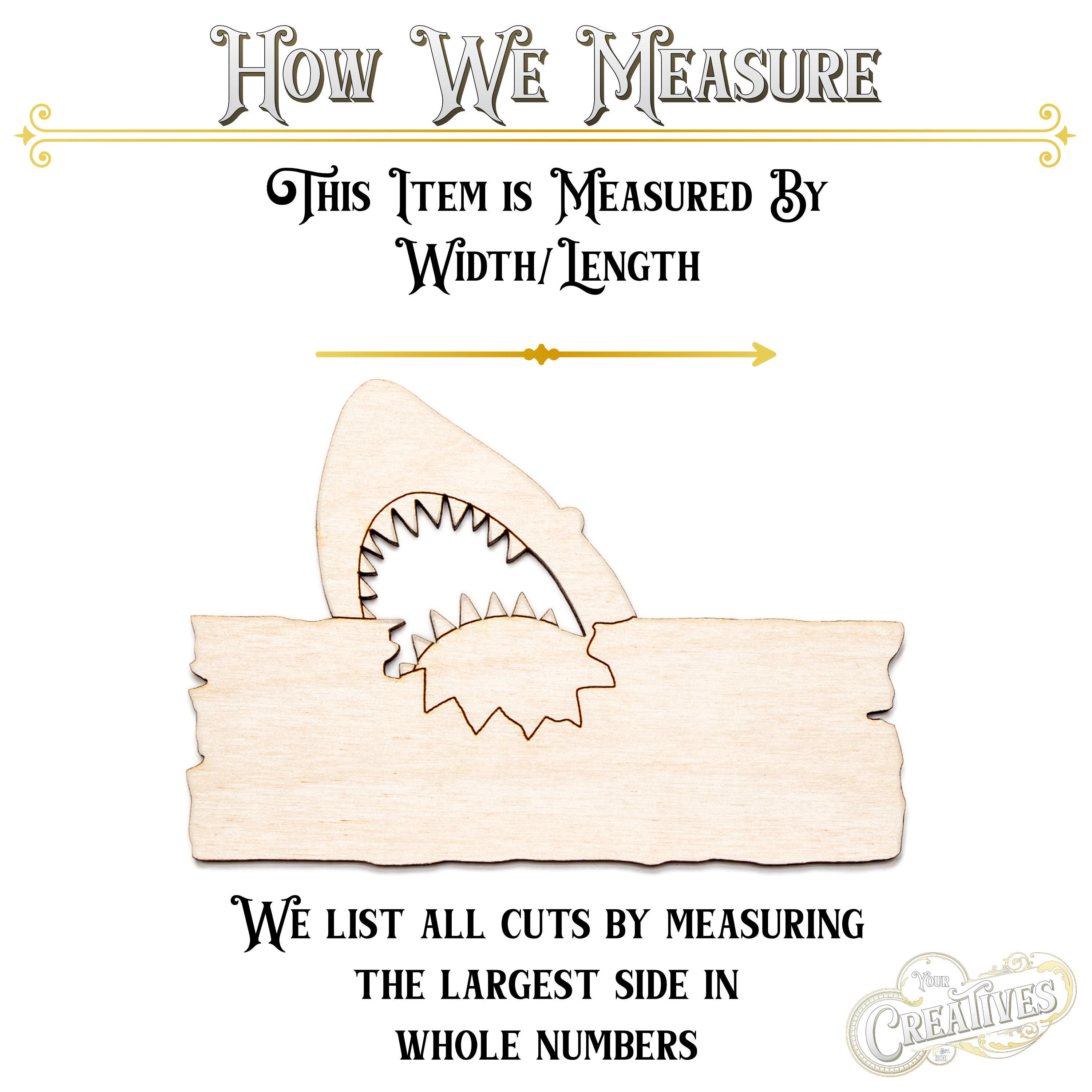 Shark Bite Plank Sign Wood Cutout-ocean Predators Decor-two Design ...