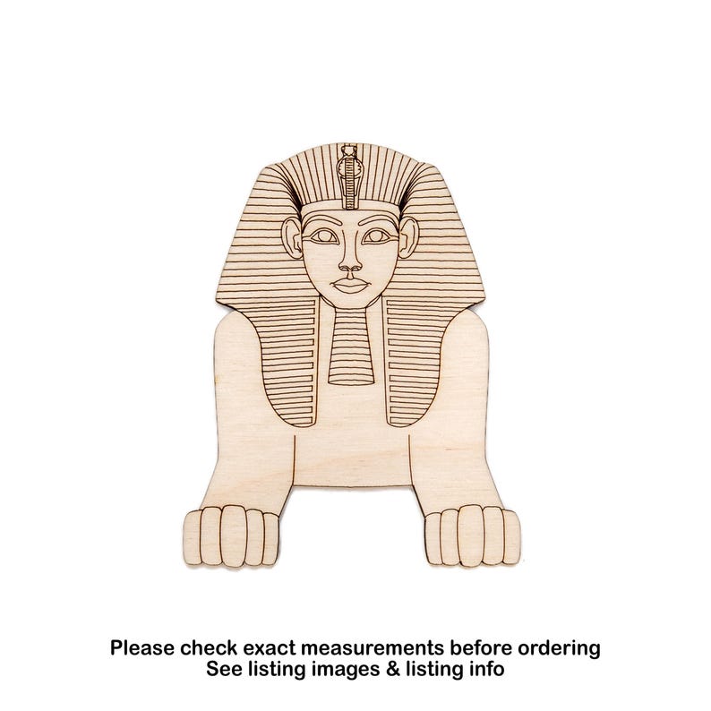 Sphinx Wood Cutout - Full Egyptian Design With Pharaoh Head - Ancient ...