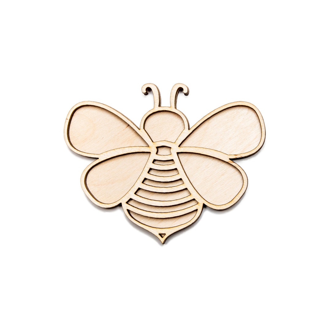 Cute Bee-two Layer-wood Cutout-bee Theme Wood Decor-3d Honey Bee ...