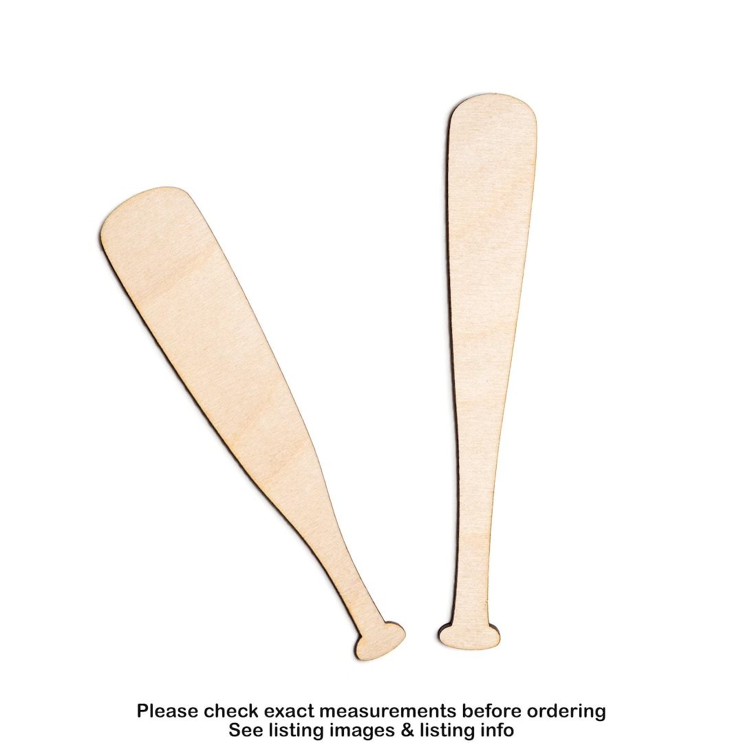 Baseball Bat Wood Cutout - Laser Cut Unfinished Craft Shape - Multiple ...
