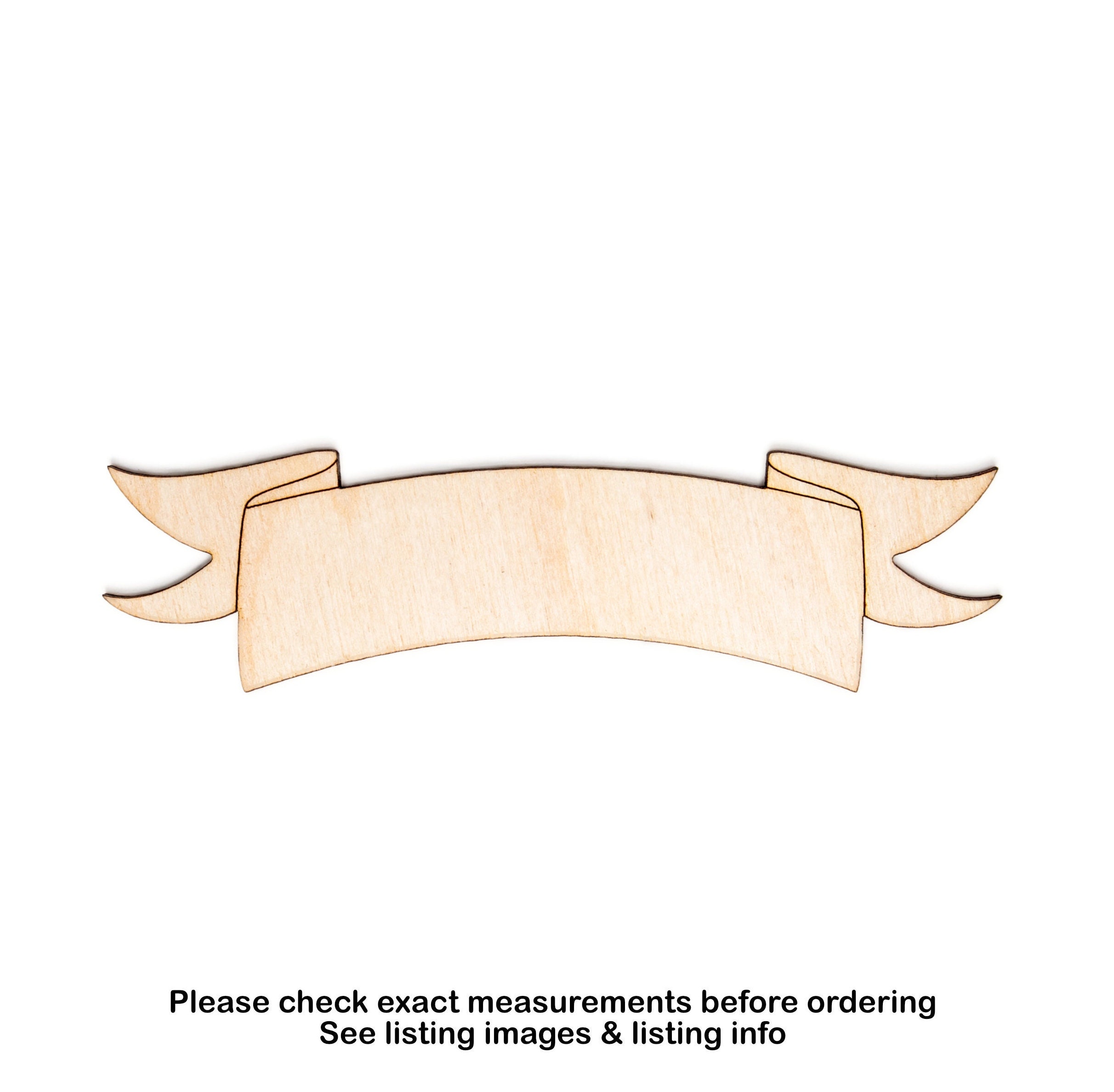 Banner-blank Wood Cutout-banner and Ribbons Wood Decor-various - Etsy