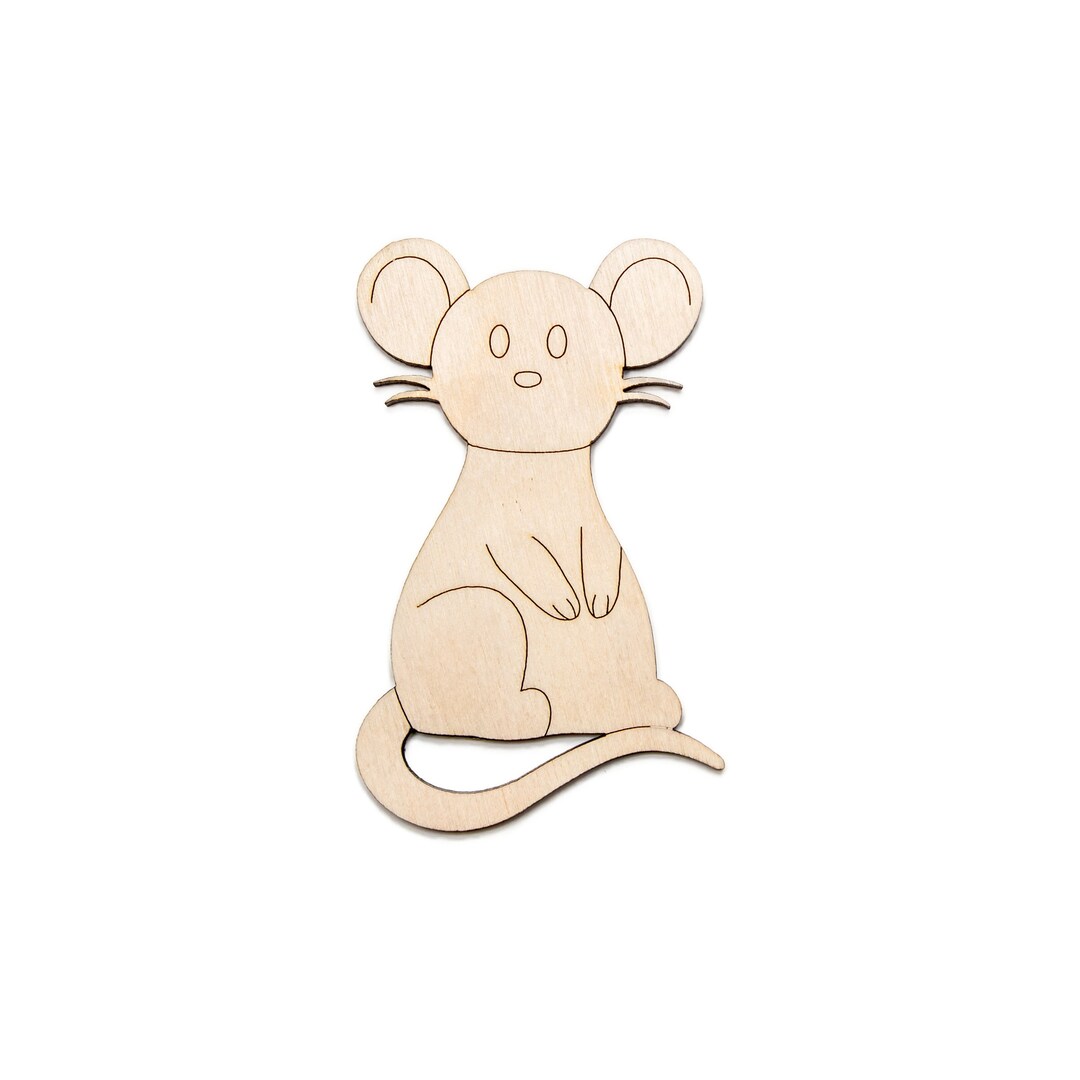 Cute Mouse-detail Wood Cutout-cute Mice Wood Decor-small Animals Theme ...