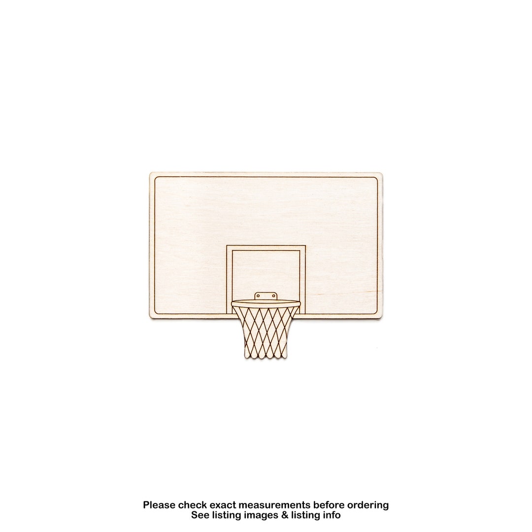Basketball Back Board Square-detail Wood Cutout-sports Theme Decor ...