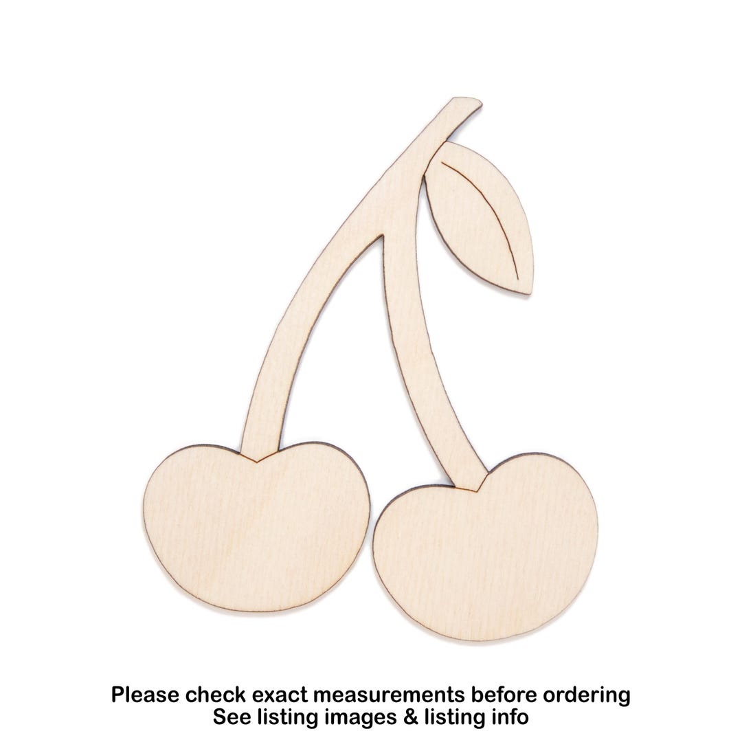 Cherries Blank Wood Cutout-cherry Theme Decor-various Sizes-diy Crafts ...
