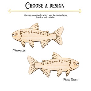 Trout Fish-detail Wood Cutout-ocean Fish Wood Decor-various Sizes ...