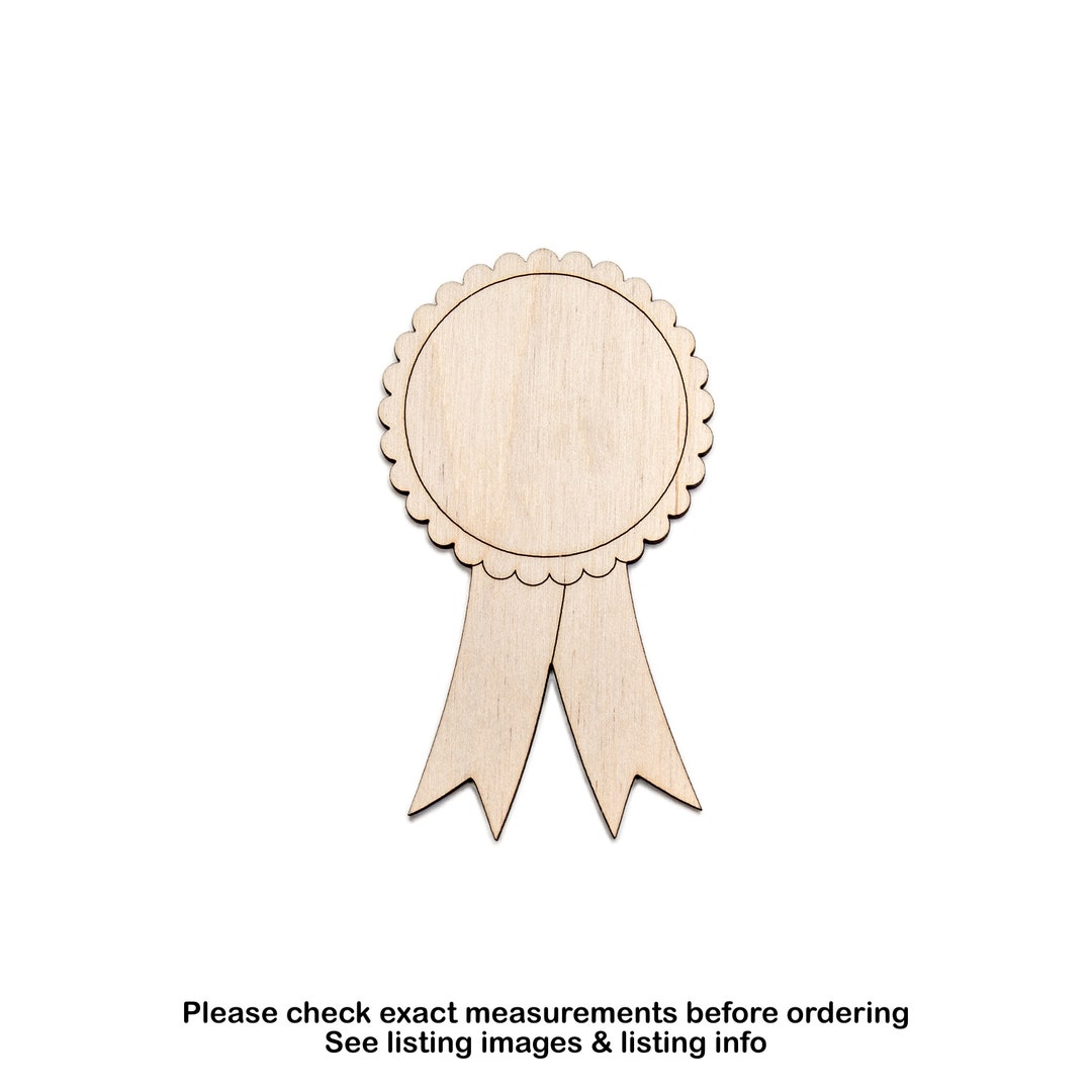 Award Ribbon-wood Cutout-winner Decor-trophy-various Sizes-diy Crafts ...