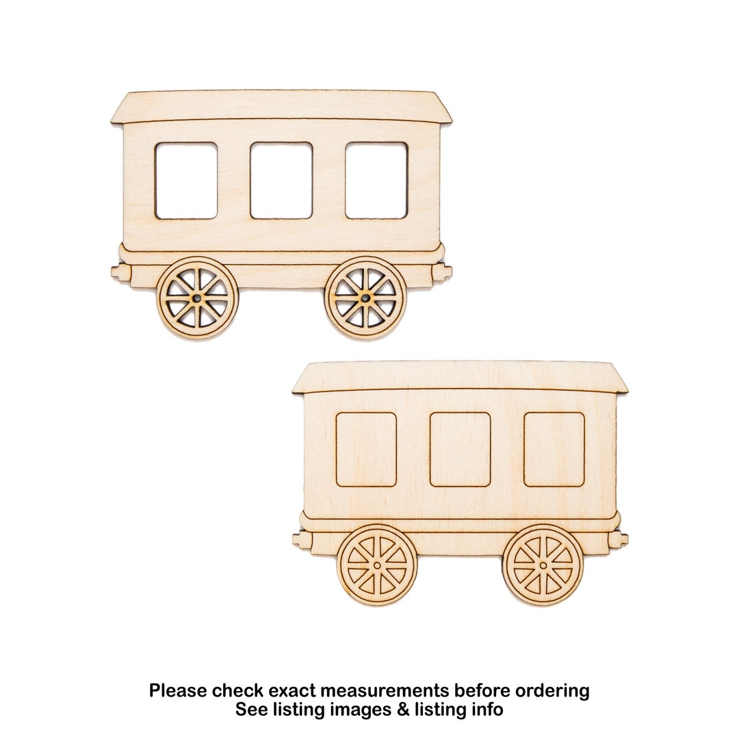 Train Car Detail Wood Cutout-train Accessories-various Sizes-diy Crafts ...