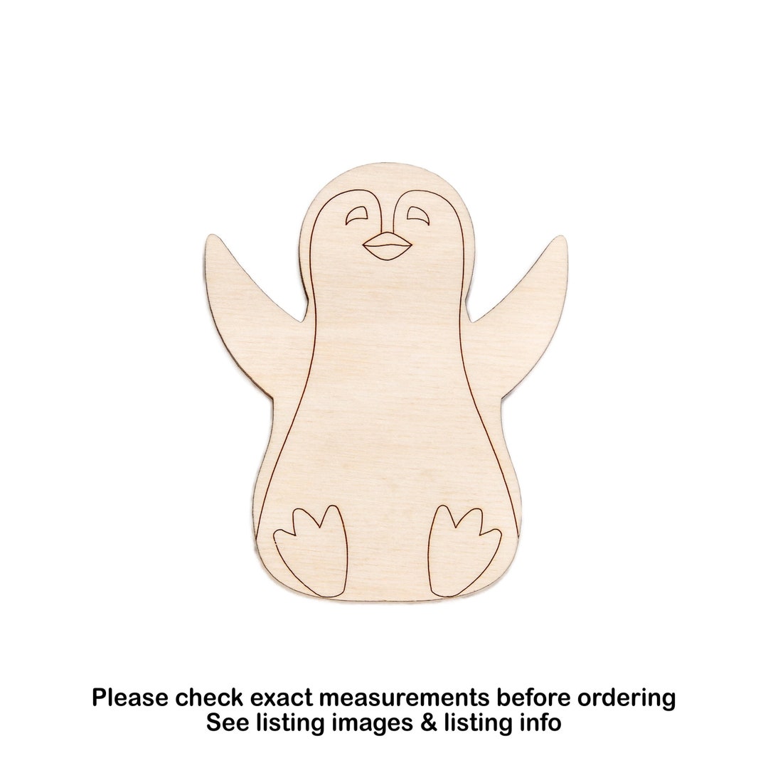 Penguin Sliding Detail Wood Cutout-cute Penguin Decor-various Sizes-diy ...
