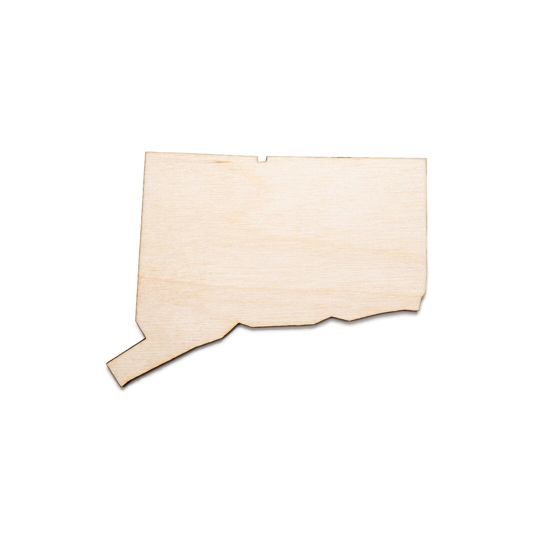 Connecticut Wood Cutout-state Wood Decor-various Sizes-geography Decor ...