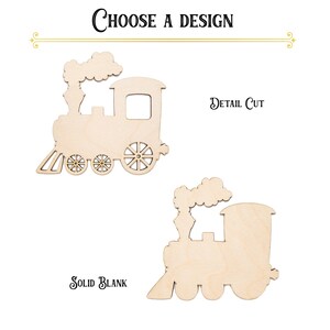 Train With Steam Blank Wood Cutout-side View-various Sizes-diy Crafts ...